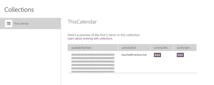 Get schedule of another Office365 user in PowerApps – immersivecoder