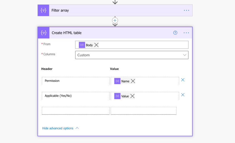 Transpose table columns using Power Automate (With example ...